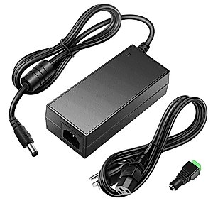 SHNITPWR 24V DC Power Supply 24 Volt 5A 120W Power Adapter 100V~240V AC to DC Converter Transformer 5.5x2.5mm Plug for 5050 3528 LED Strip Light 3D Printer LED Driver CCTV Security System LCD Monitor