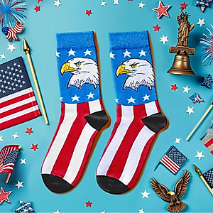 American Gifts For Men, Bald Eagle Gifts Patriots Gifts USA Citizenship Gifts, America Flag Eagle Socks Patriots Socks Republican Socks