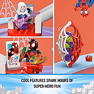 LEGO Marvel Spider-Man Webquarters Hangout, 10784Spidey and His Amazing Friends Series, Toys for Kids, Boys and Girls Age 4 Plus with Miles Morales & Green Goblin