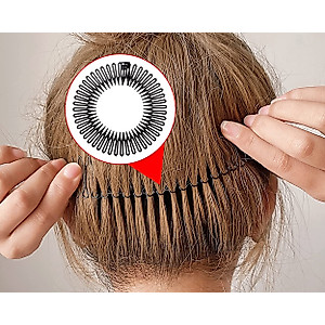 PENTA ANGEL Stretch Hair Combs 6Pcs Flexible Plastic Full Circular Circle Comb Headband Hair Wrap Holder Hairband for Women (Classic Style)