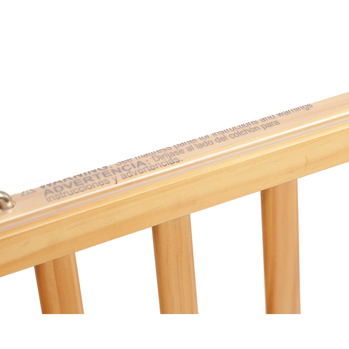 LA Baby Compact Non-Folding Wooden Window Crib, Natural