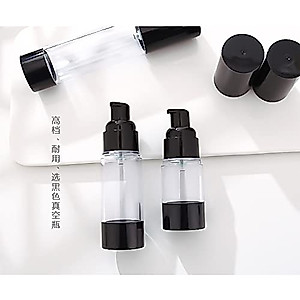 Ergonflow 3Pcs/lot 15ML 30ML 50ML Empty Black Airless Lotion Cream Pump Plastic Container Cosmetic Bottle Dispenser Travel Refillable Containers