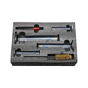 EISCO Graduated Cylinder Set, 9 Pieces - Class B - 5ml, 10ml, 50ml, 100ml Thick Borosilicate 3.3 Glass Cylinders, 3 Glass Droppers, 2 Cleaning Brushes