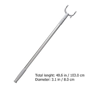 BESPORTBLE Metal Hangers Balcony Clothes Pole Clothes Drying Rod Clothes Drying Fork Rod Retractable Clothes Fork Hanger Simple Clothes Drying Rod 1Pc Household Clothes Fork Clothesline Outdoor