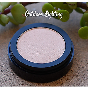 Pure Ziva Champagne Frost Golden Glow Shimmering Shimmer Pressed Powder Single Vegan Eyeshadow; Talc, Paraben & Cruelty Free