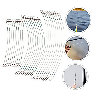 BESPORTBLE 60 Pcs Lure Anti-Bite Line Professional Fishing Leader Fishing Wires Fishing Leading Ropes Fishing Equipment Fishing Leading Wire Fishing Tackles Swivel to Rotate Steel Major