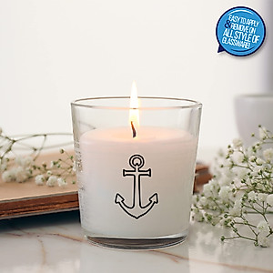 FashionTats Black Line Art Anchor Temporary Tattoos | Large & Mini Sizes Included | Pack of 15 | MADE IN THE USA | Skin Safe | Removable