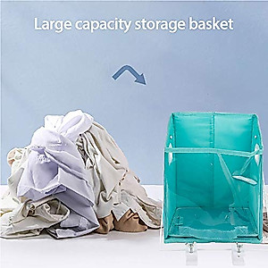 BAIHUAXIN Closet Caddy - Pull Down Foldable Storage Bin,Foldable Organizers with Transparent Window for Bedroom Bathroom Clothing Storage Organizer