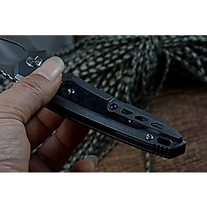 TwoSun TWOSUN TS382 Outdoor Camping Sports Pocket Knife 14C28N Steel Blade Titanium Handle