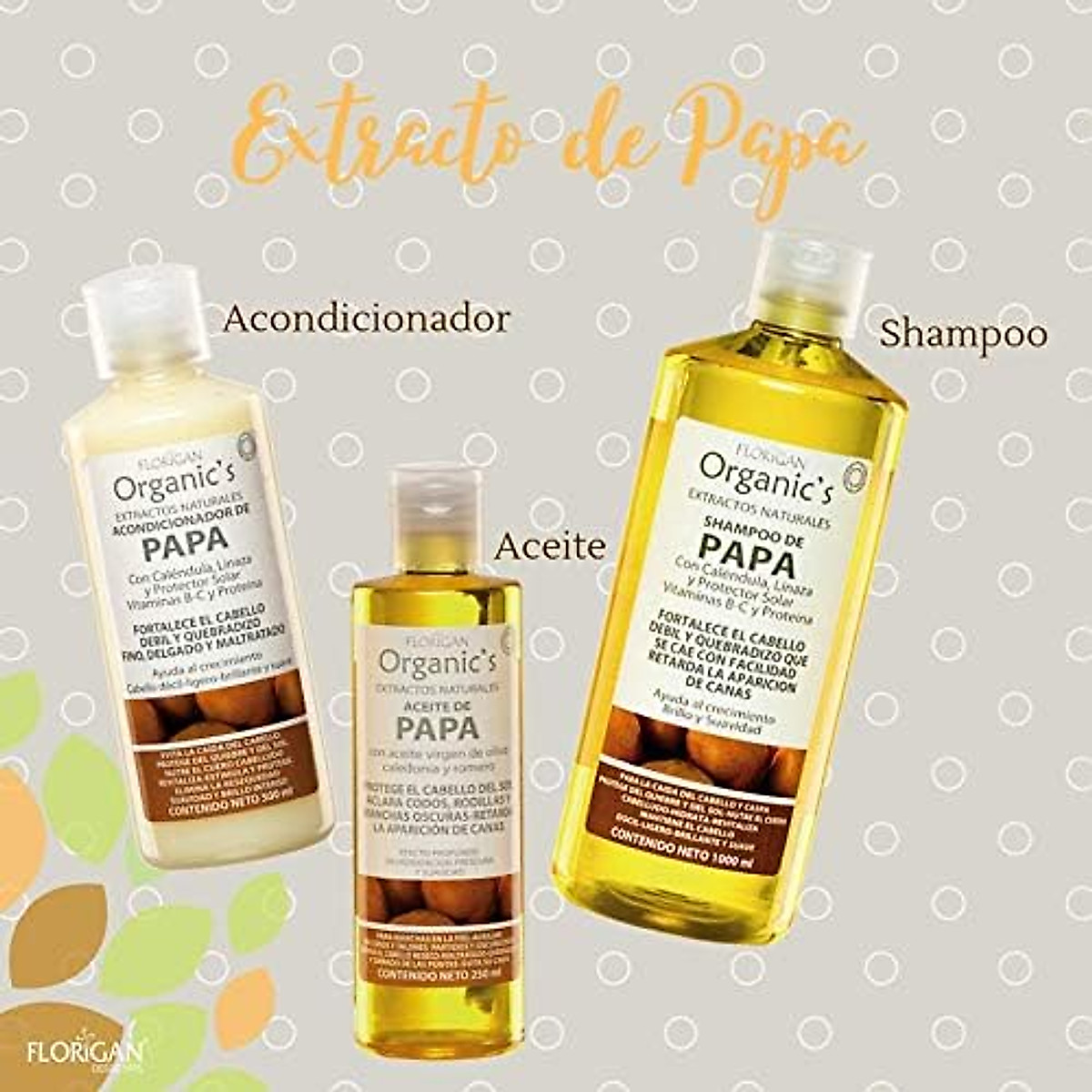 Florigan Strengthening Shampoo Fortalecedor de Papa 1lt