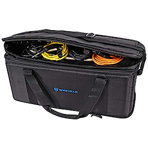 Rockville 4U Rack Bag Double-Sided Case with 12" Depth + Shoulder Strap (RRB40) Black