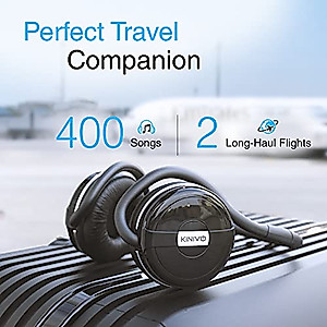 Kinivo BTH240 Bluetooth Headphones (Black, On-Ear, Wireless Music, Hands-Free Calling, Built-in Mic, Foldable, Memory Form Earpads, Travel Bag)