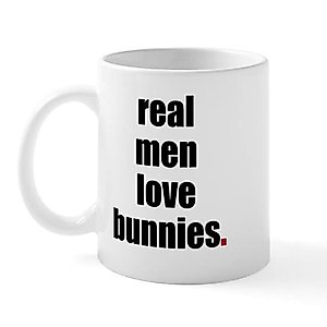 CafePress Real Men Love Bunnies Mug Ceramic Coffee Mug, Tea Cup 11 oz