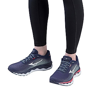 Mizuno Women's Wave Sky 5 Running Shoe, Peacoat, 8