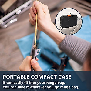 Raiseek Elite Version Pistol Cleaning Kit 9mm/.357.22.45.40 Caliber Gun Cleaning Kit and Handgun Cleaning Kit Portable Brass Brush with Case