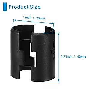 Jamiikury 24 Pack Wire Shelf Clips, Black Shelf Lock Clips for 1 Inch Post Shelving, Plastic Shelving Sleeves Replacements for Wire Shelving System (12 Pairs, Black)