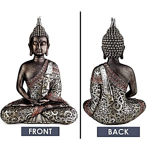 25DOL Buddha Statues for Home. 7.3" Buddha Statue (The Final Meditation). Collectibles and Figurines, Meditation Decor, Spiritual Living Room Decor, Yoga Zen Decor, Hindu and East Asian Décor