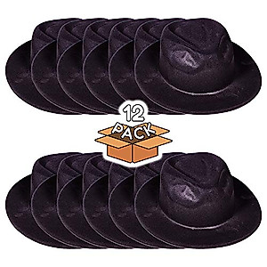 Windy City Novelties 12 Pack Plastic Fedoras