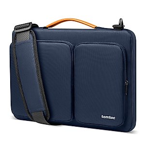 tomtoc 360 Protective Laptop Shoulder Bag for 15 Inch New MacBook Air M3/A3114 M2/A2941 2024-2023, 15 Inch Microsoft Surface Laptop 6/5, Water-Resistant Accessory Case for MacBook Pro A1990 A1707