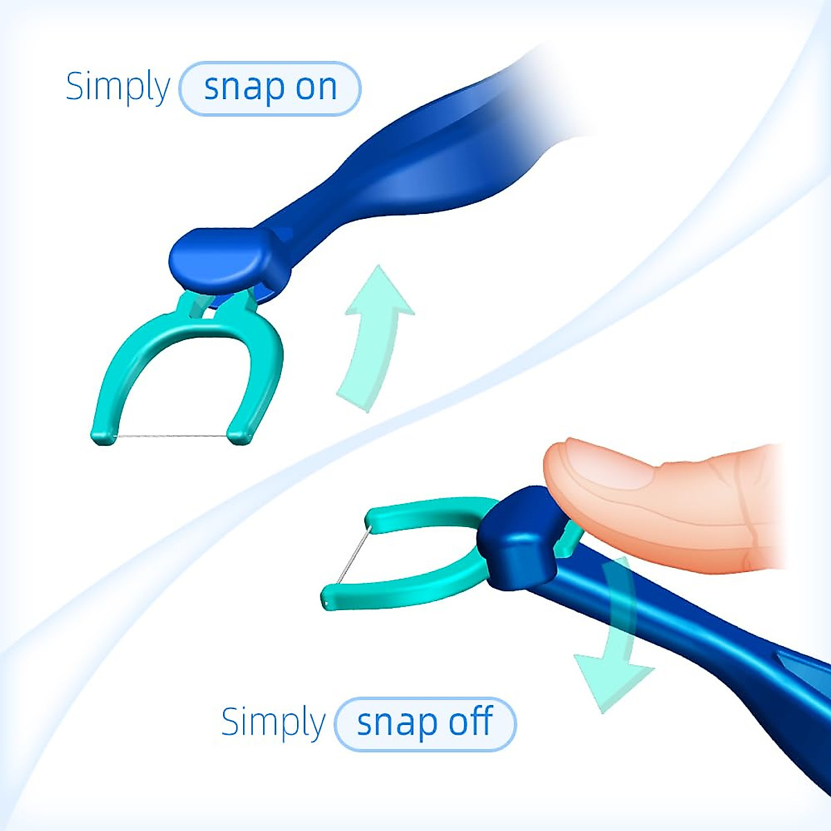 T.Smile Evolutionary Clean Dental Flossers, Kit of Refills Plus Mid-Length Handles, 3 Handles + 50 Extra-Strength Refills + 50 T-Tension Refills