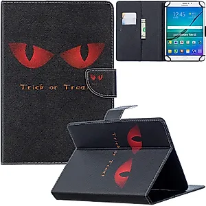 Universal Case for 9-10.5'' Tablet, CozyULF Colorful Wallet Stand Case for iPad 9.7/10.2/10.5, Galaxy Tab 9.6 9.7 10.1 10.4 10.5, Amazon Fire HD 10 Other 9-10.5 inch Models - Trick Or Treat