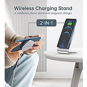 Magnetic Wireless Charger for iPhone 14/13/12 - Mag Charger+20W USB C Adapter, Convertible Fast Wireless Charging Stand/Pad with 5ft USB-C Cable for iPhone 14/13/12 Pro Max Plus Mini,Mag-Safe Charger