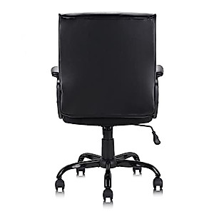 KLASIKA Home Chair Executive Office Chair Desk Ergonomic Swivel Chair with PU Leather Black 1 Pack