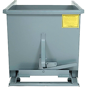 Global Industrial 1 Cu Yd Gray Heavy Duty Self Dumping Forklift Hopper