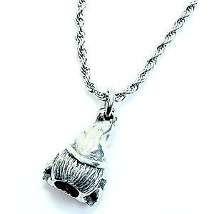 ChubbyChicoCharms Book Lover gnome 3D charm 20" Chain Necklace With Focal Charm Made In USA from Genuine American Pewter! For Women, Girls, Teen