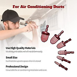 ColumPRO HVAC Repairing Tools, Air Conditioner Copper Pipe Expander Swaging Tool, 1/4 Inch Hex Shank Copper Pipe Flaring Tool Tube Expander,1/4''， 3/8''，1/2''， 5/8''，3/4''，7/8''Bits