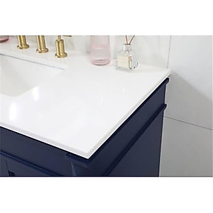 Elegant Decor Indoor Modern Under Sink Bathroom Fixtures Storage Organizer Cabinet 42 inch Single Bathroom Vanity - Blue