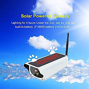 SEWMED 1080P HD Outdoor IP Wireless Security Bullet Camera with Solar Panel 4G/WiFi Home Security Protection Battery Power CCTV Surveillance Two Way Audio (4G+SD 64G)