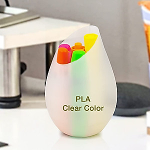 BUMAT PLA 3D Printer Filament, 1.75mm (Clear/Natural), 1kg Spool (2.2lbs), Guaranteed Fresh, Dimensional Accuracy +/- 0.02mm, Tangle-Free, Fits Most FDM Printers [Risk-Free]