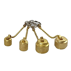 CPS Products AVCVAC Brass Plug with Chain Kit for Vacuum Pump, 1/4" Length, 1/2" Width, 3/8" SAE