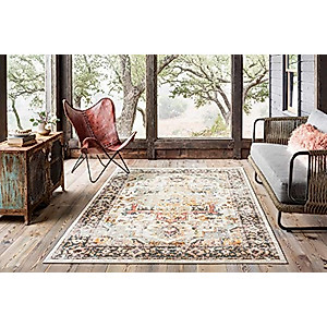 Loloi CLARA Area Rug, 2'-5" x 10'-6", Ivory/Charcoal