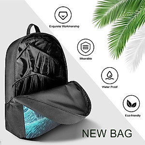 OKJLDH Movie Laptop Backpack Theme Bookbag 17 Inches Backpack for Men School Travel Beach Picnic Fishing Blue 11 x 6 x 17 IN