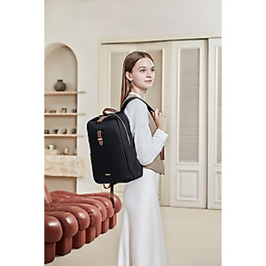 GOLF SUPAGS Laptop Backpack Purse for Women Fits 15 Inch Notebook Casual Daypack Work Travel College School Bookbag Fashion Computer Bag (Black, 15 Inch)