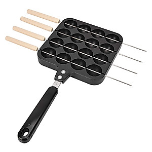 Haofy Takoyaki Grill Pan, Non-Stick Takoyaki Maker 16-Grid Takoyaki Baking Applied on Electric Oven Or Gas Stove