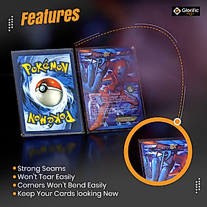 Glorific Mart 500 Penny Card Sleeves - Card Protector Sleeves, Exact fit Clear Card Sleeves for Pokémon and MTG, Soft Card Protectors for Trading Cards, Game Cards and Sports Cards - 2-5/8 x 3-5/8''