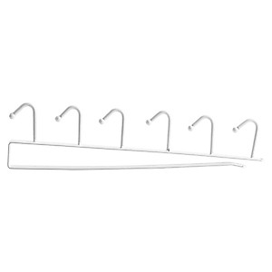 Zerodis Hanging Hook Rack Multifunctional Iron Storage Rack Cupboard Shelf Kitchen Wardrobe Organizer Holder(10.24 x 2.56 x 0.87in)(White)