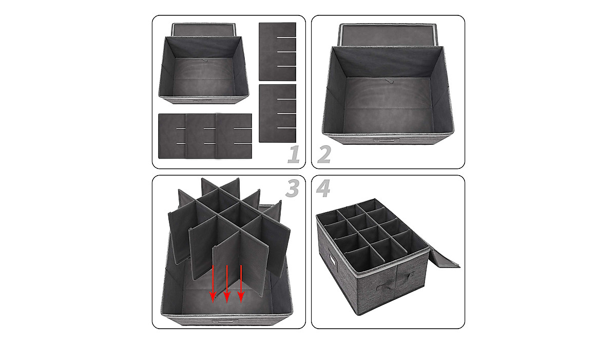 Premium Stemware Storage Box for Wine Glasses and More