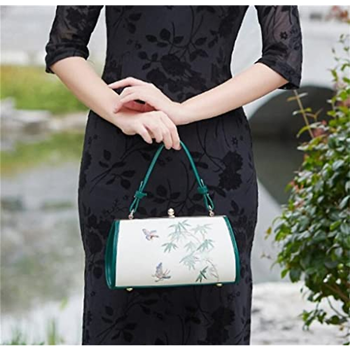 ZLXDP Vintage Embroidery Women's Evening Dress Handbag Women's Handbag Cute Wallet Shoulder Bag