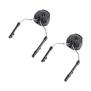 Helmet Rail Adapters,1 Pair Headphone Adapter Tactical Helmet Headset Adapter Compatible with Comtac Headset 360 Degree Rotating