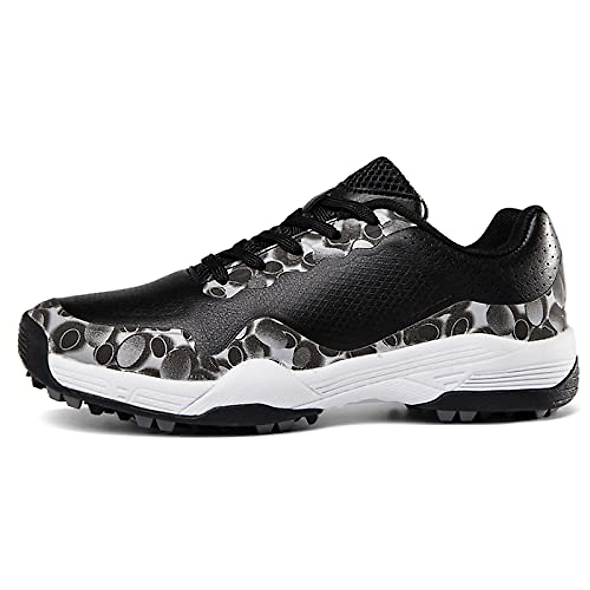 EHQZN Women Golf Shoes Breathable Golf Shoes Women Spikeless Golf Training Sport Sneakers Black