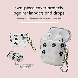 kate spade new york Scattered Flowers Case for AirPods 2 & 1 - Protective Wireless Charging Cover with Keychain (Front LED Visible)