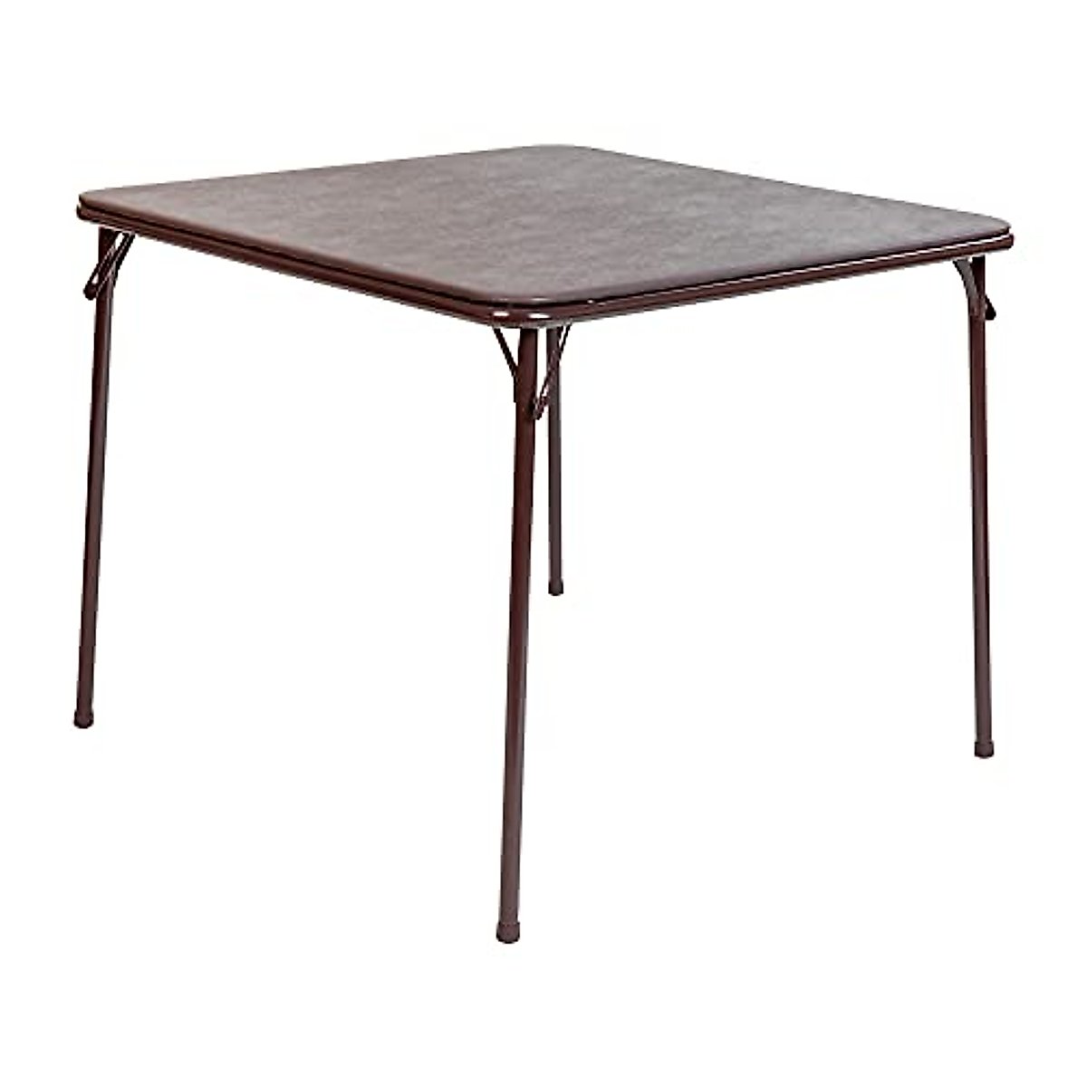 Flash Furniture Folding Card Table - Brown Foldable Card Table Square - Portable Table with Collapsible Legs