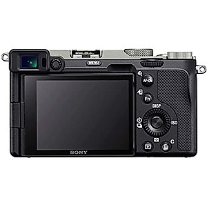 Sony Alpha a7C Compact Mirrorless Camera Bundle with Extra Battery, USB Dual Charger, 2X 64GB SDXC Memory Card, Water Resistant Gadget Bag, Monopod + More