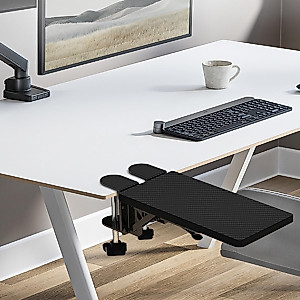SKYZONAL Desk Keyboard Tray Clamp for DIY Custom Wooden Keyboard Trays Desk Extender Clamp (Tray Not Included) (Fits desks up to 3.15”)