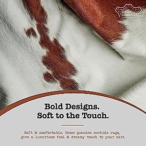 Appaloosa Cowhides Genuine Cowhide Rug - Natural Leather Hide Rugs for Living Room & Area Rug for Bedroom - Real Cow Hide Rug for Rustic Home Decor - Authentic 6'x8' Brown & White Collection