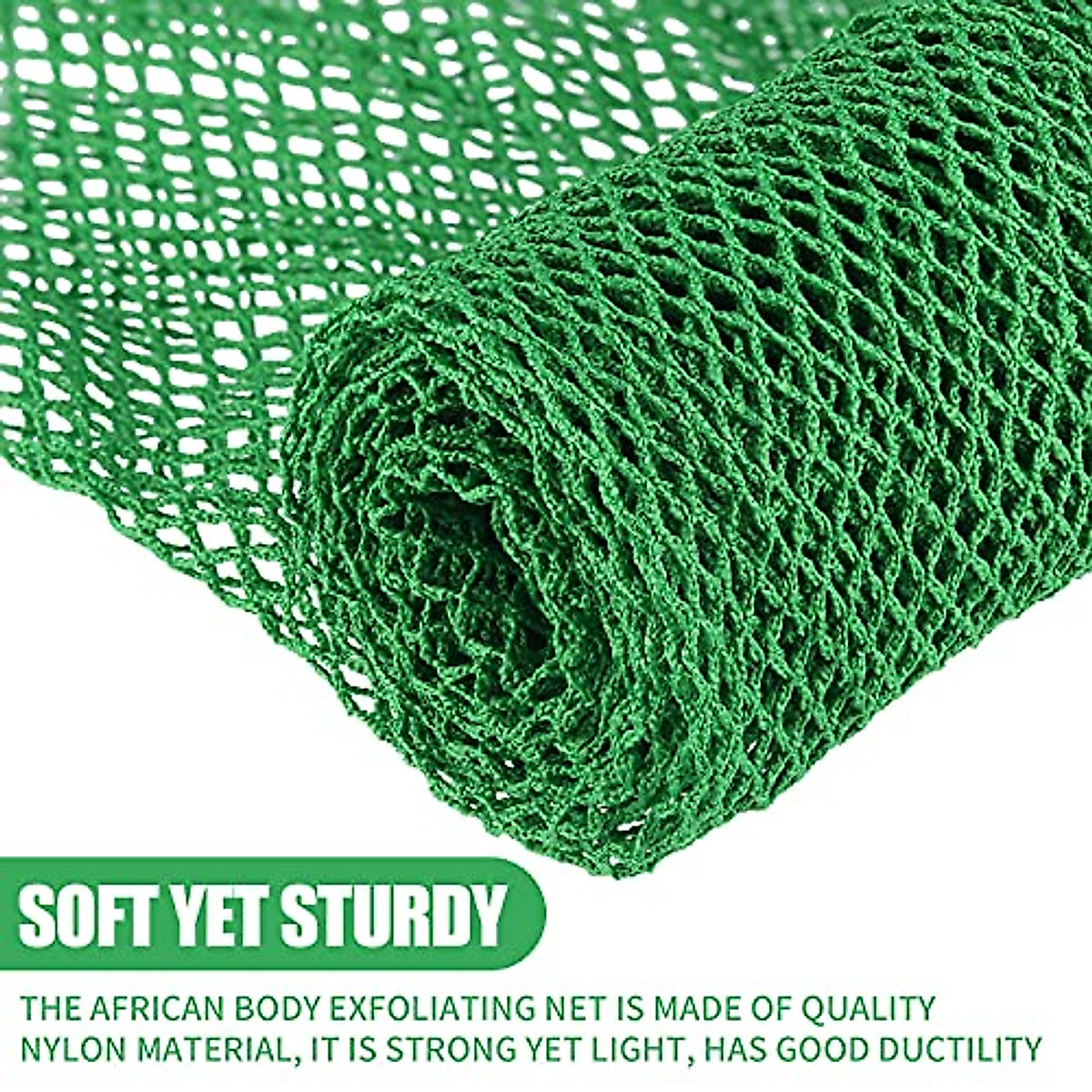 6 Pieces African Bathing Sponge Bath Sponge Exfoliating Shower Body Scrubber Back Skin Smoother for Women Men Body Beauty or Stocking Stuffer (Brown, Green, Orange, Purple, Red, Yellow)